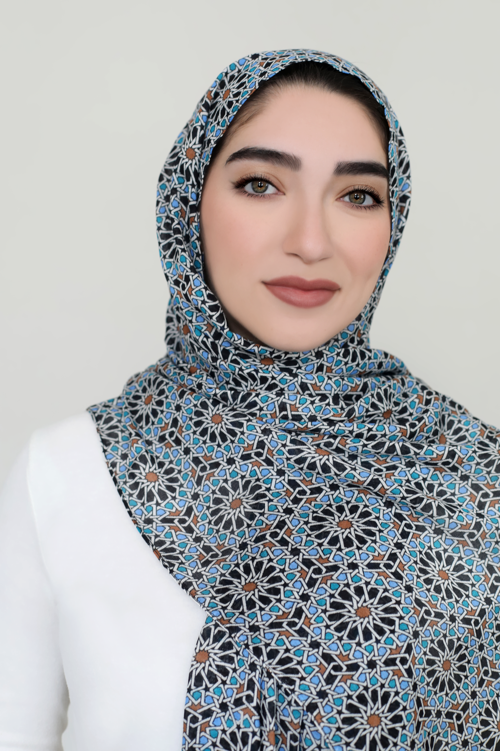 Printed Modal Hijab-Geometric