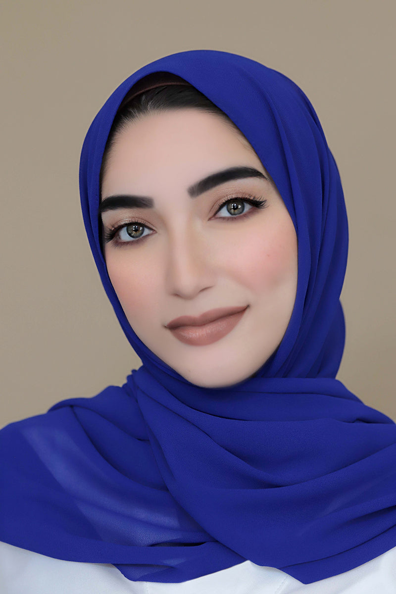 Basic Chiffon Hijab-Royal Blue